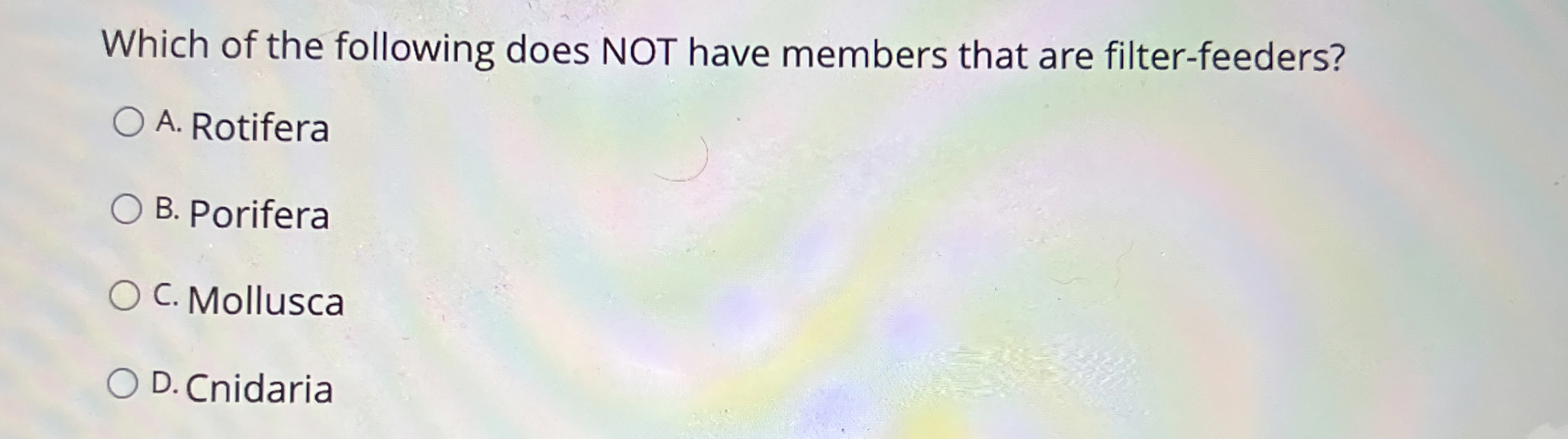 Solved Which of the following does NOT have members that are | Chegg.com