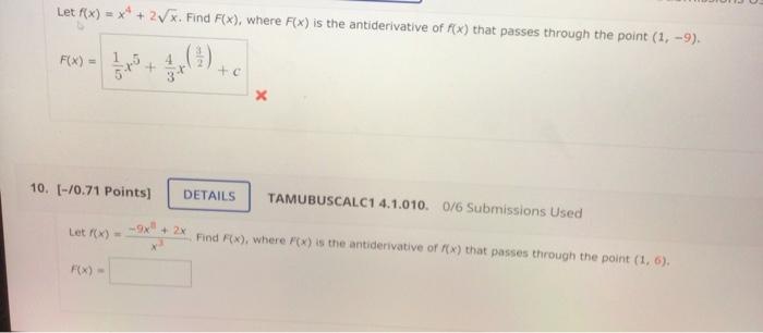 Solved Let f(x)=x4+2x. Find F(x), where F(x) is the | Chegg.com