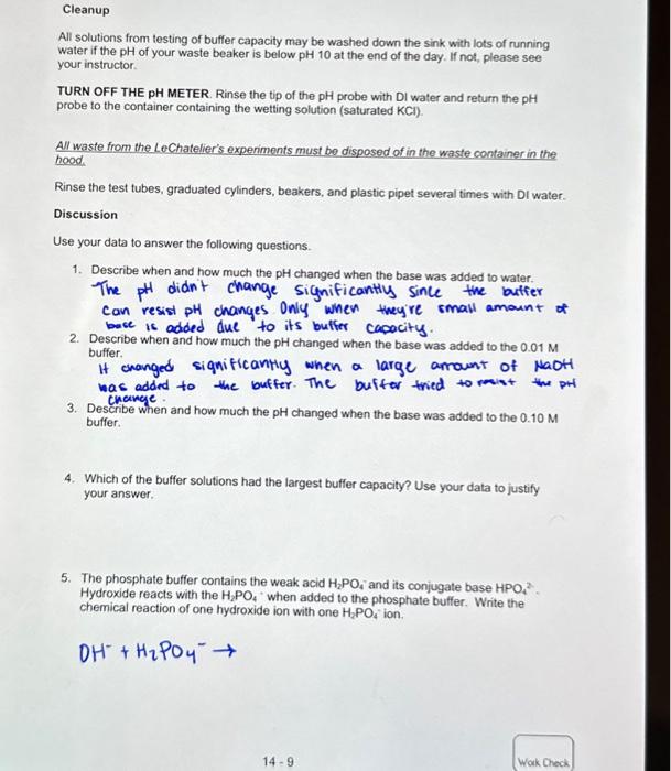 Solved Buffer Capacity of 0.10M Phosphate Buffer 1. USING A | Chegg.com
