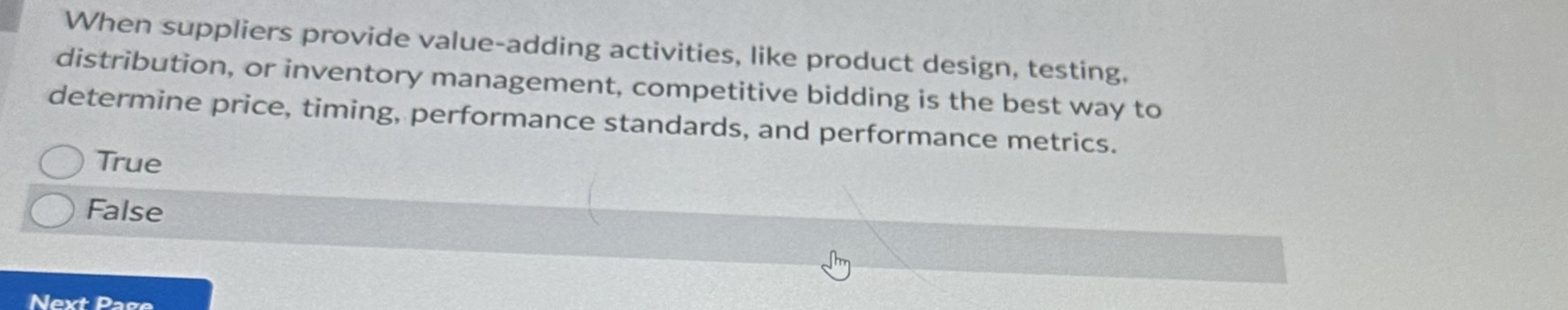 Solved When suppliers provide value-adding activities, like | Chegg.com