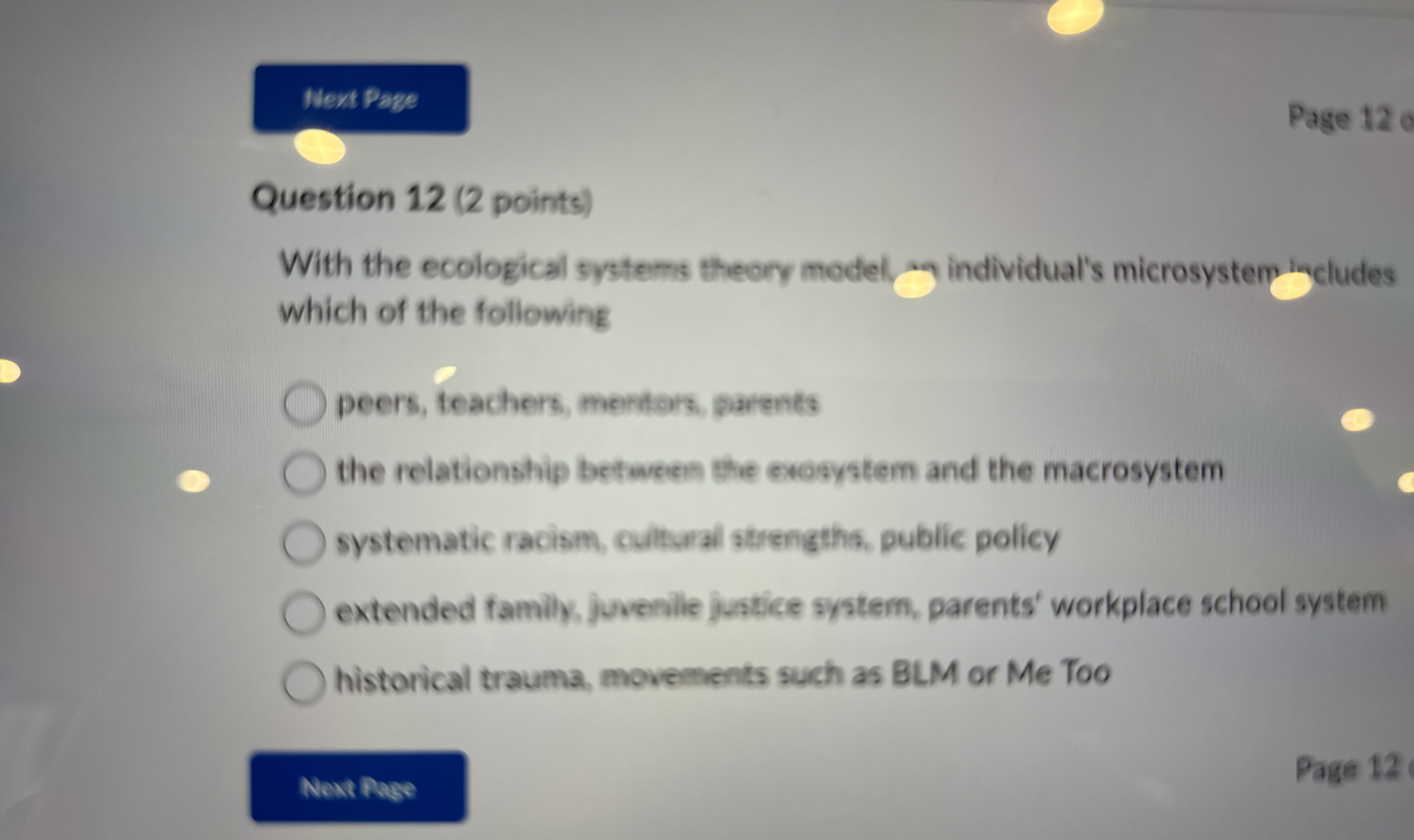 Solved Question 12 (2 ﻿points)With the ecological systems | Chegg.com