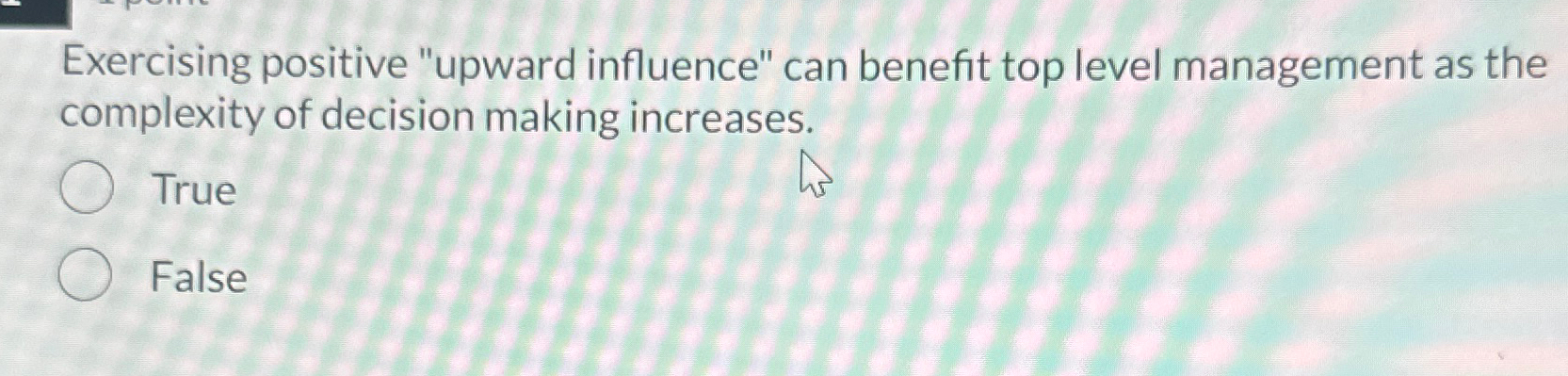 Solved Exercising positive "upward influence" can benefit | Chegg.com