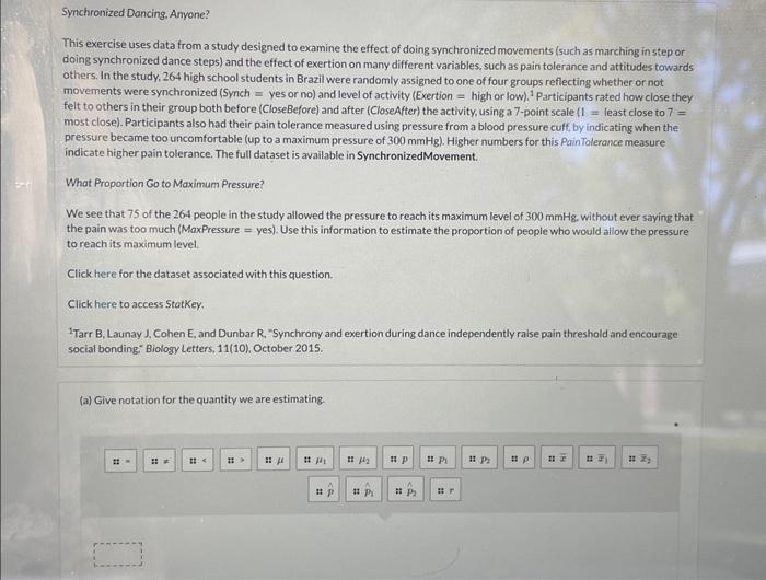 Solved (a) Give notation for the quantity we are estimating. | Chegg.com