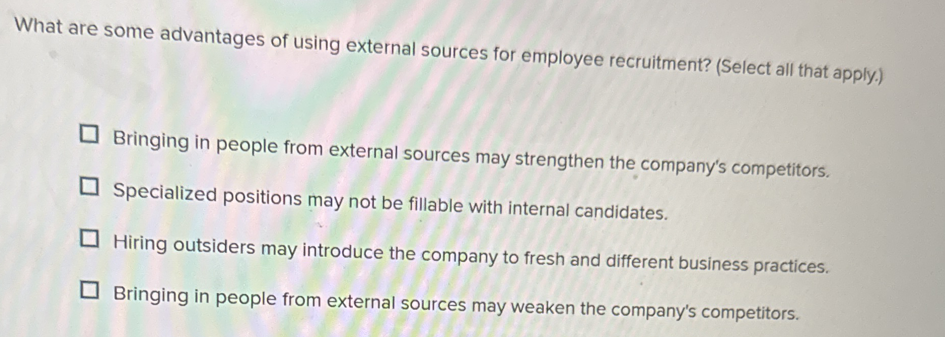 [Solved]: What are some advantages of using external sources