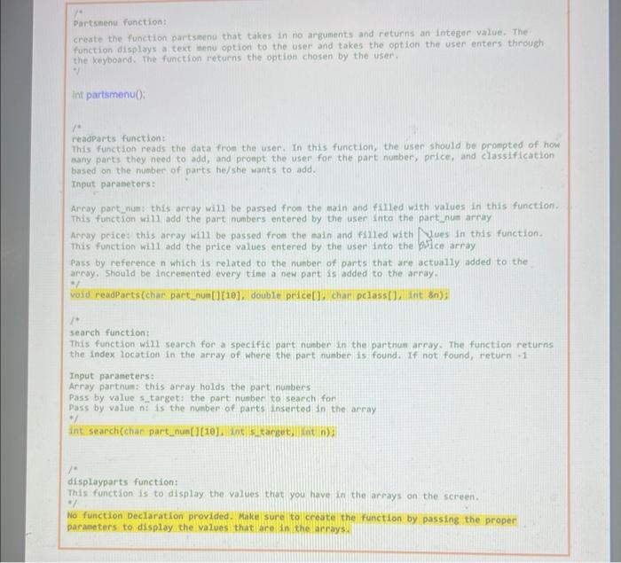 Solved Problem 1: A parts manufacturing company would like | Chegg.com