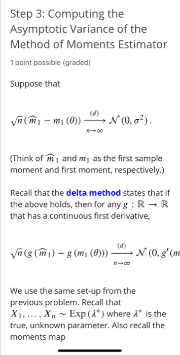 10. Asymptotic Normality of the Method of Moments | Chegg.com