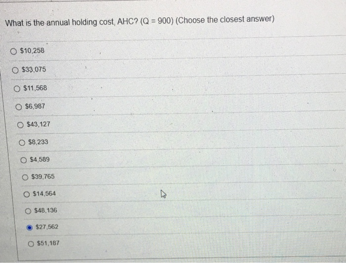 Solved Economic Order Quantity Exercise (30 Points) SCM 300 | Chegg.com