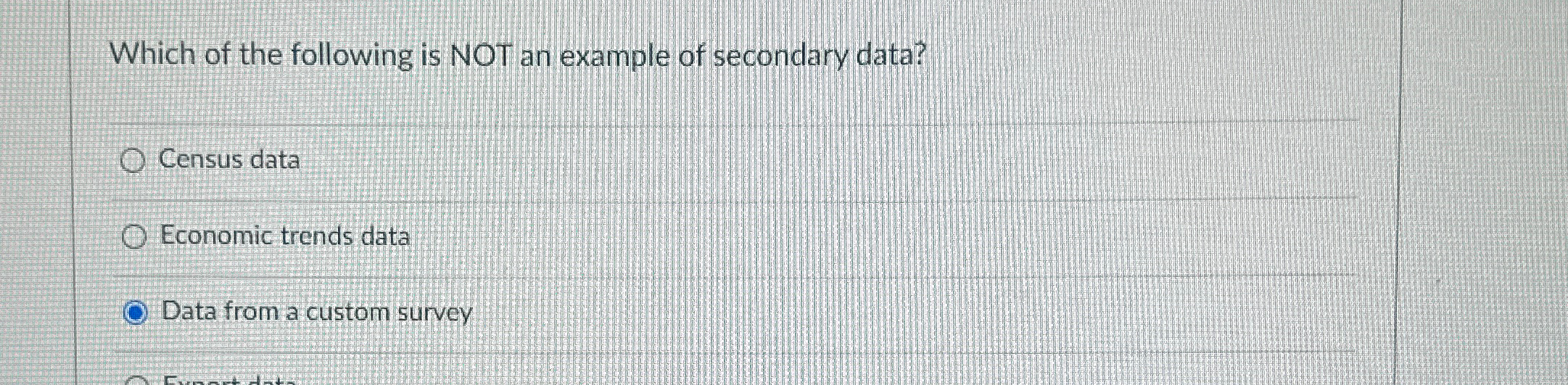 Solved Which of the following is NOT an example of secondary | Chegg.com