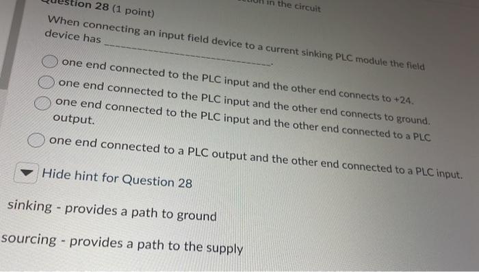 Solved When Connecting An Input Field Device To A Current 7602