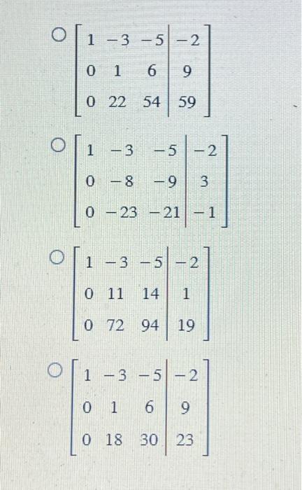 Solved Performs the elementary operations between rows, in | Chegg.com