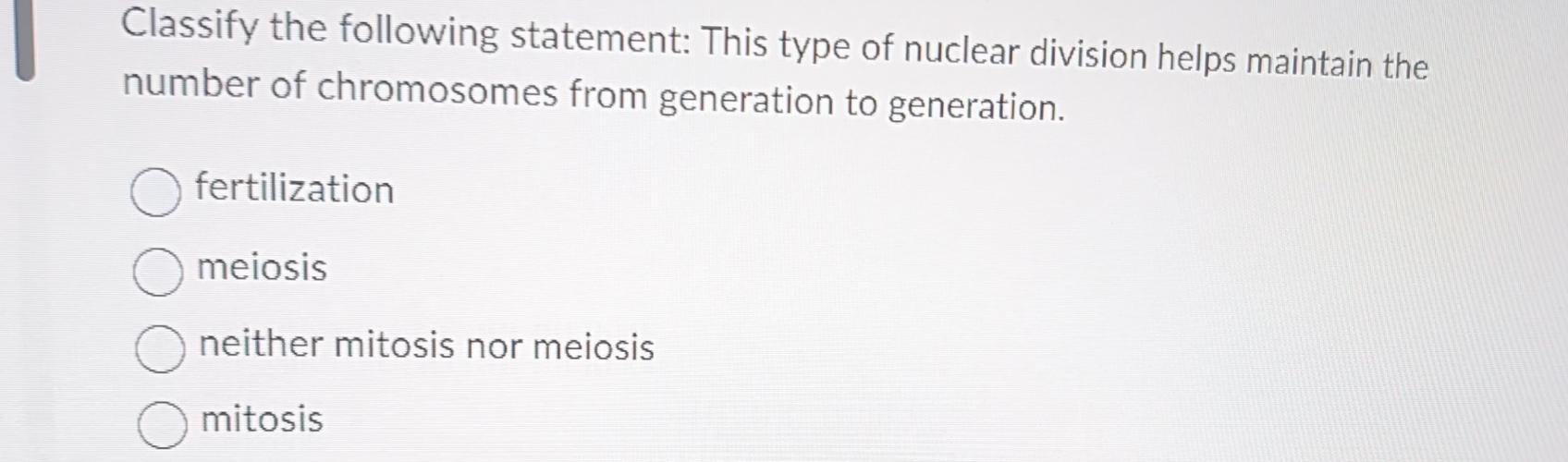Solved Classify the following statement: This type of | Chegg.com