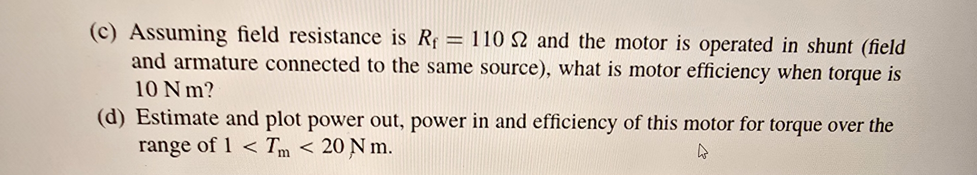 Solved A separately excited DC commutator machine has a | Chegg.com