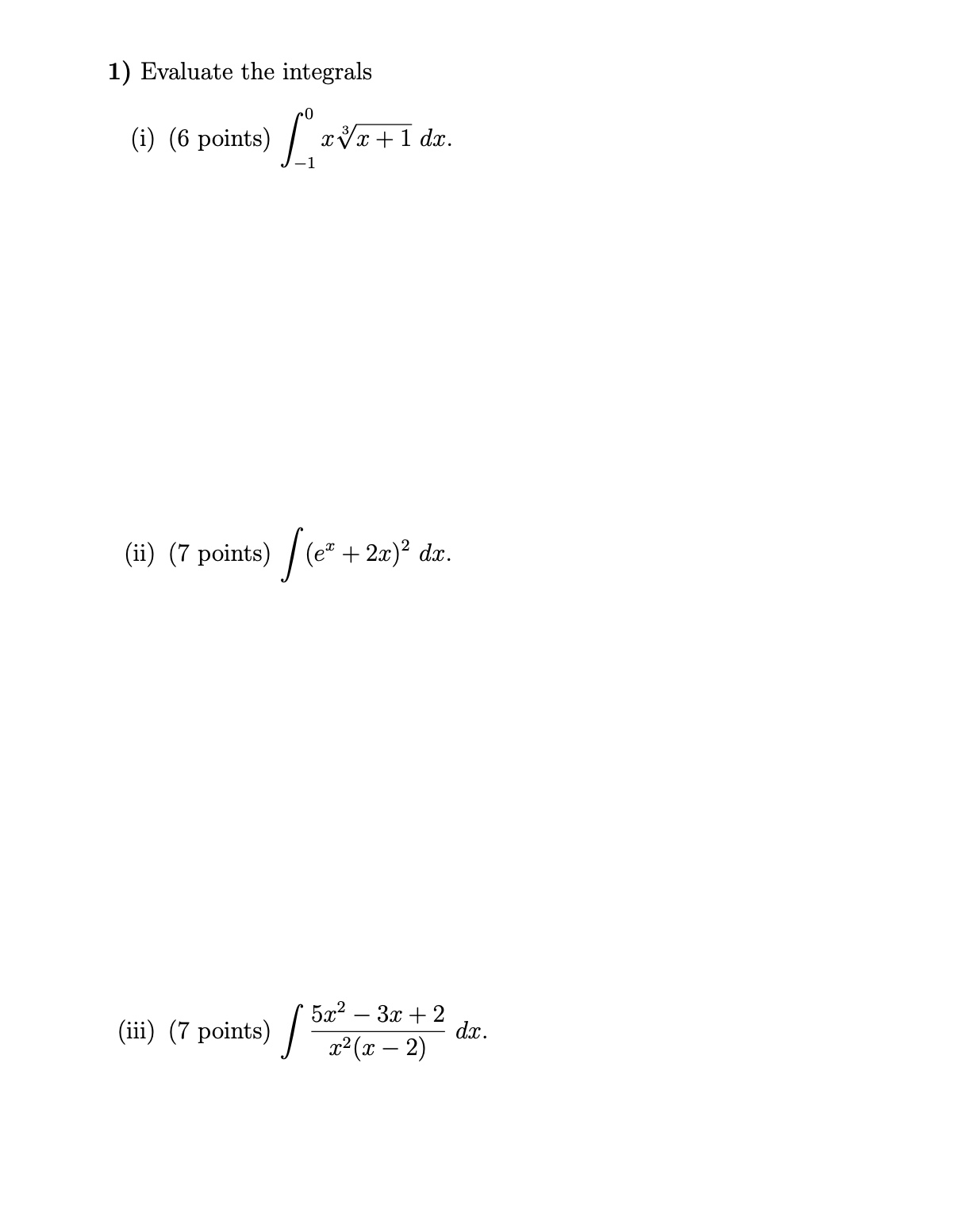 Solved Evaluate the integrals(i) (6 | Chegg.com