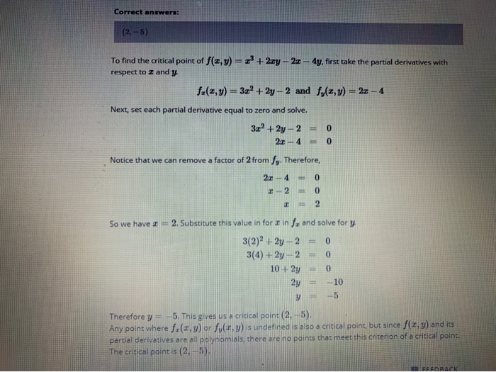 Solved Find the critical points of a function of two | Chegg.com