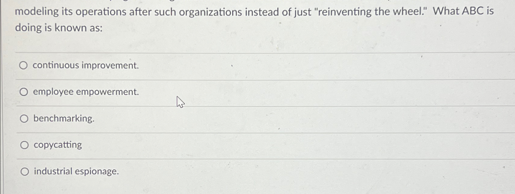 Solved modeling its operations after such organizations | Chegg.com