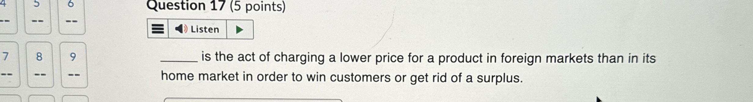 Solved Question 17 (5 ﻿points)is the act of charging a lower | Chegg.com