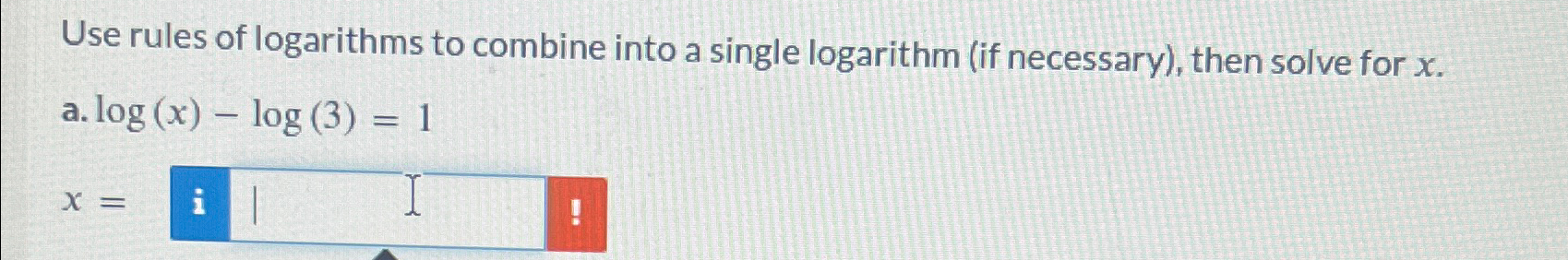 Solved Use rules of logarithms to combine into a single | Chegg.com
