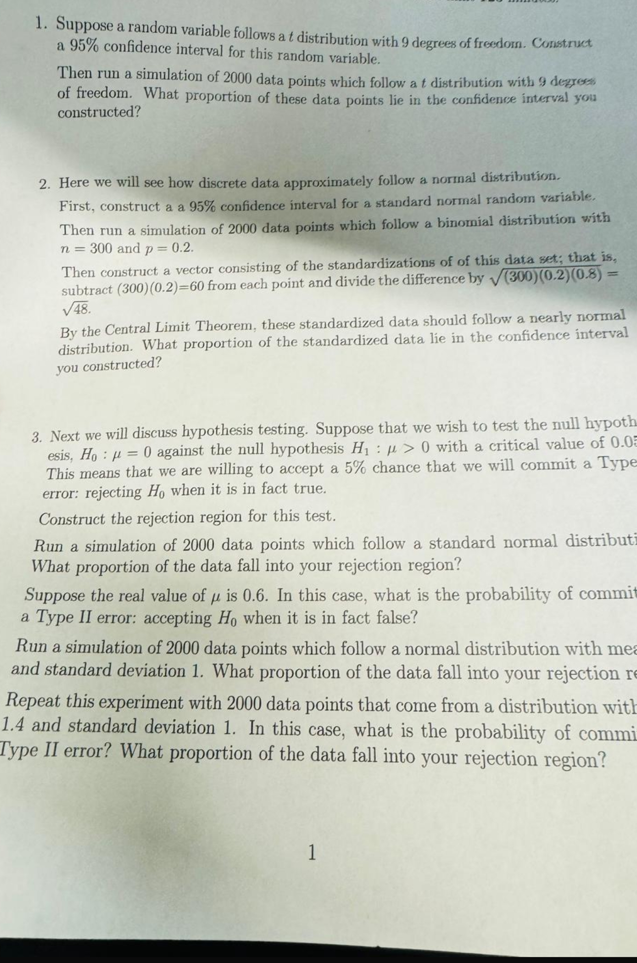 Solved Suppose a random variable follows a t ﻿distribution | Chegg.com
