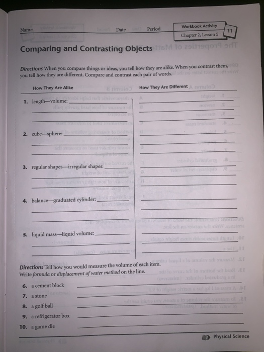 Solved Name Date Period Workbook Activity Chapter 2. Lesson | Chegg.com