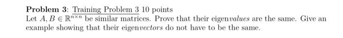 Solved Problem 2: Training Problem 210 points Consider the | Chegg.com