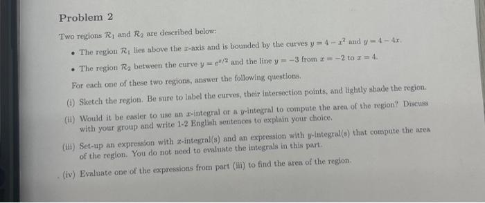 Solved Two regions R1 and R2 are described below: - The | Chegg.com