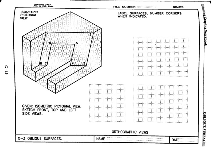 Solved ISOMETRIC PICTORIAL VIEW FILE NUMBER GRADE LABEL | Chegg.com