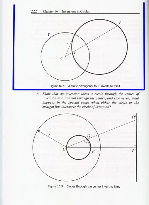Solved Chapter 16 INVERSIONS IN CIRCLES Q: How does a | Chegg.com