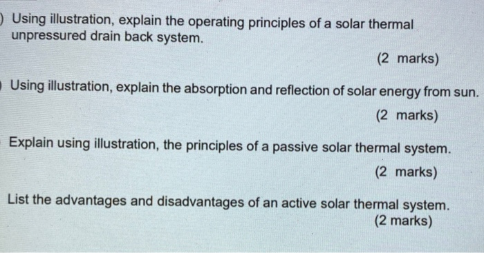 Solved Using illustration, explain the operating principles | Chegg.com