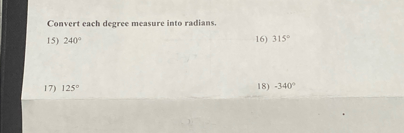 Solved Convert each degree measure into | Chegg.com