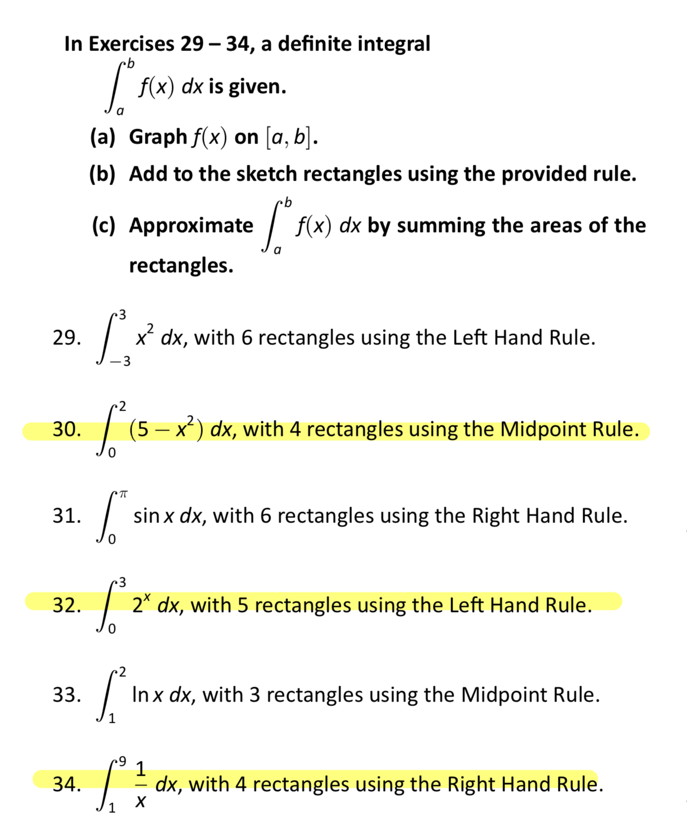 Solved In Exercises 29 - 34, ﻿a definite integral ∫abf(x)dx | Chegg.com
