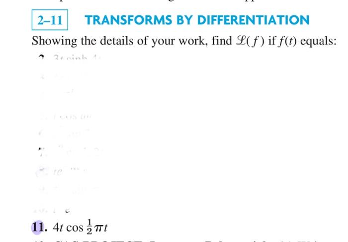 Solved Showing the details of your work, find L(f) if f(t) | Chegg.com
