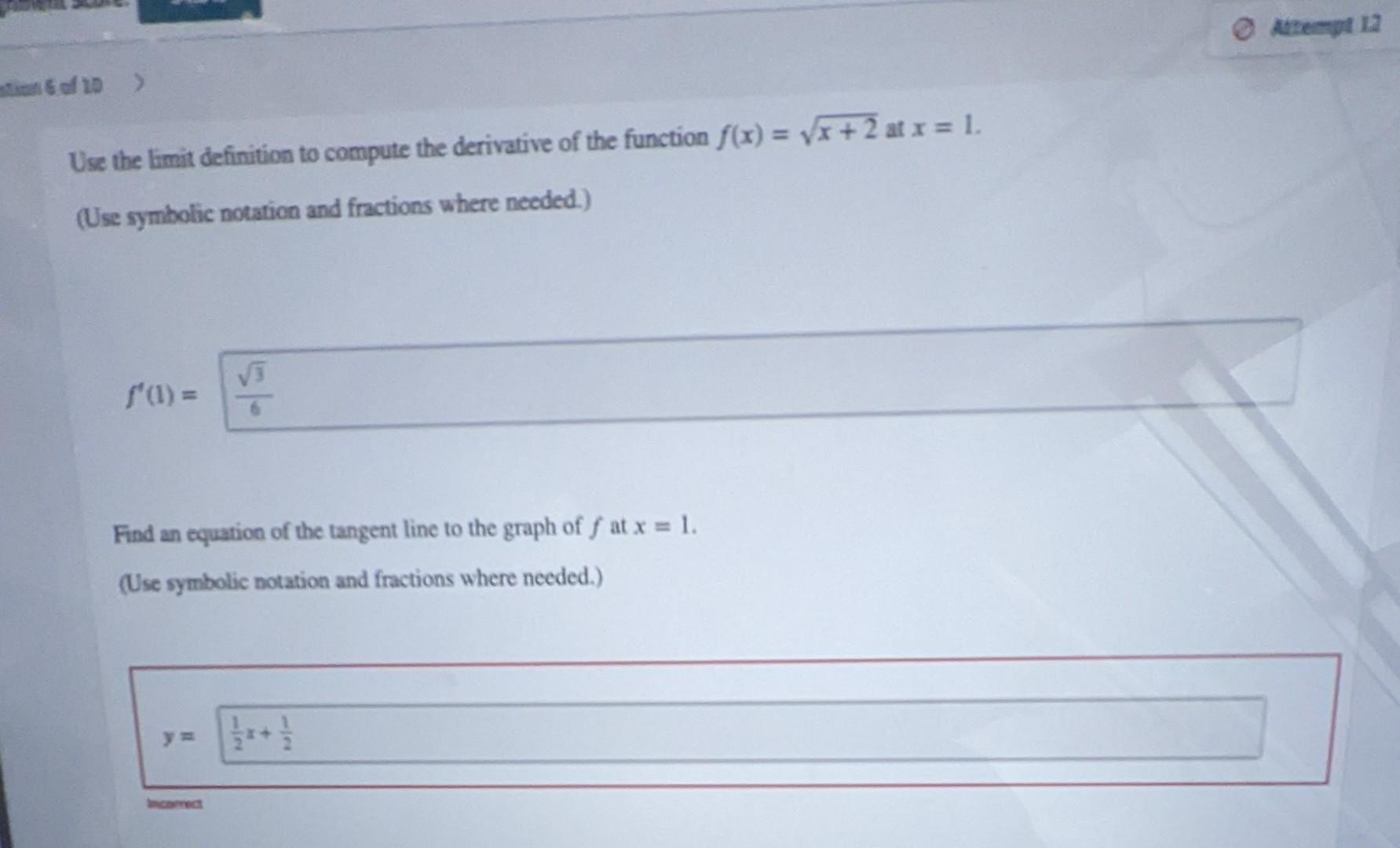 Solved Use the limit definition to compute the derivative of | Chegg.com