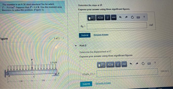 Solved The member is an A-36 steel structural Tee for which | Chegg.com