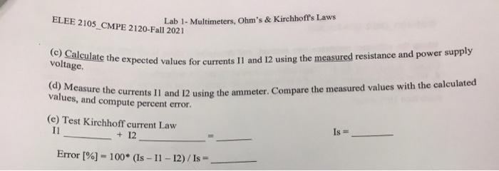 Solved (4) Basic Current Measurements (a) Now construct the | Chegg.com