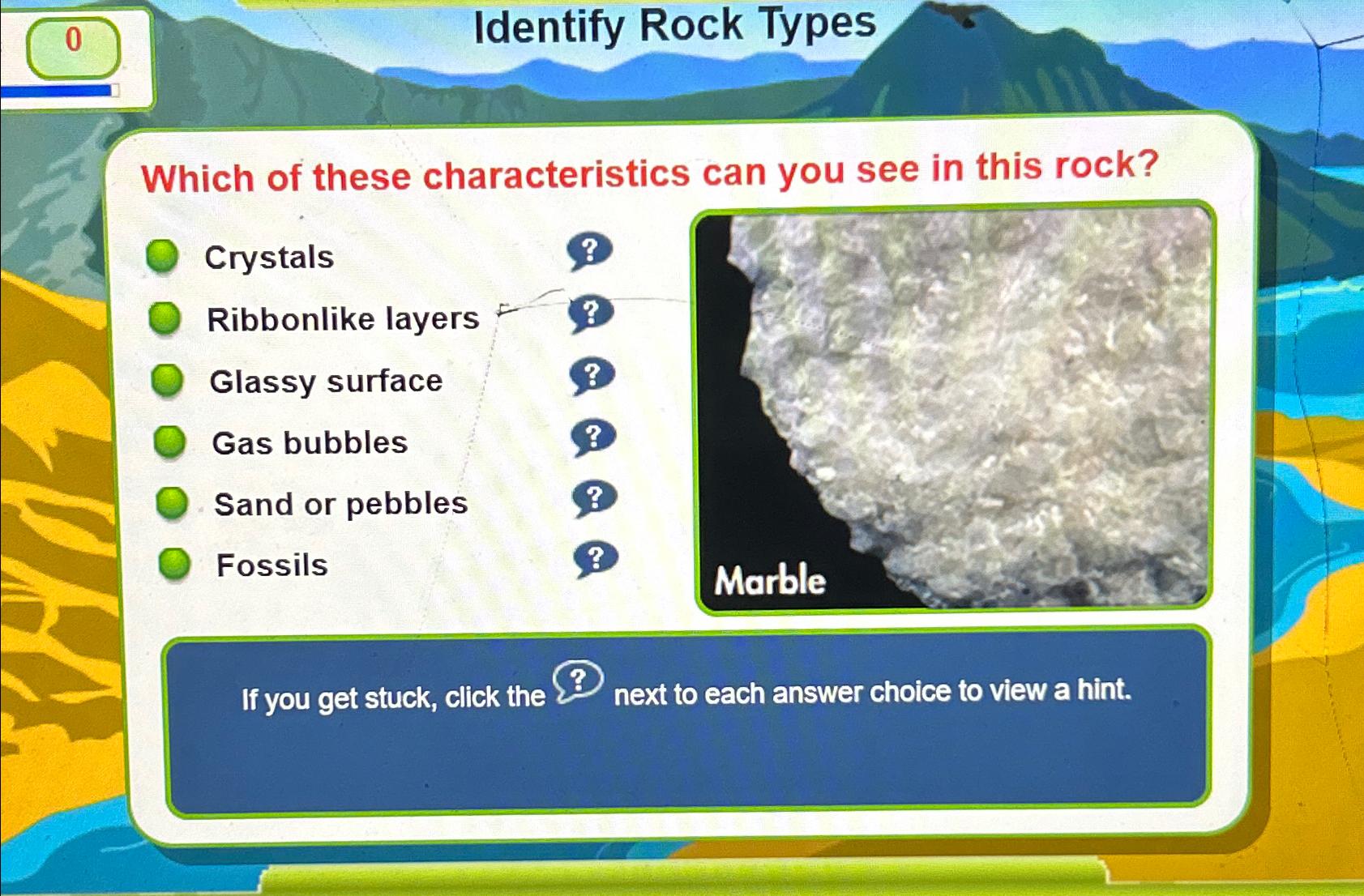 Solved 0Identify Rock TypesWhich of these characteristics | Chegg.com