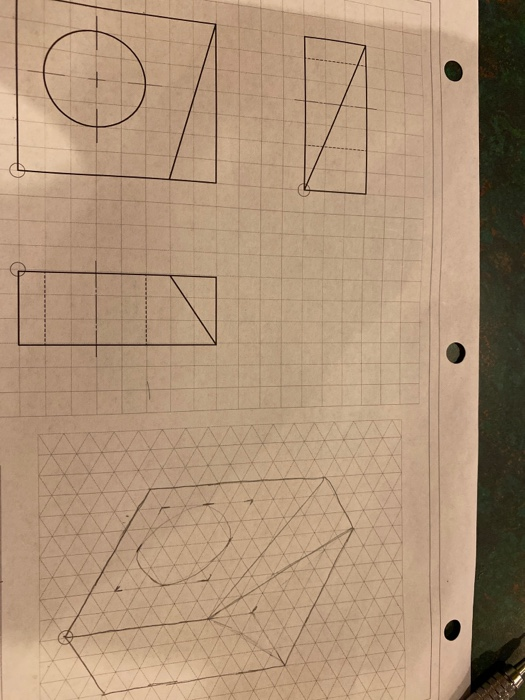 Solved How to sketch the isometric view of following object? | Chegg.com
