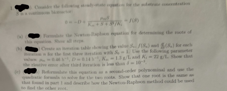 Solved Consider the following stcady-state equation for the | Chegg.com