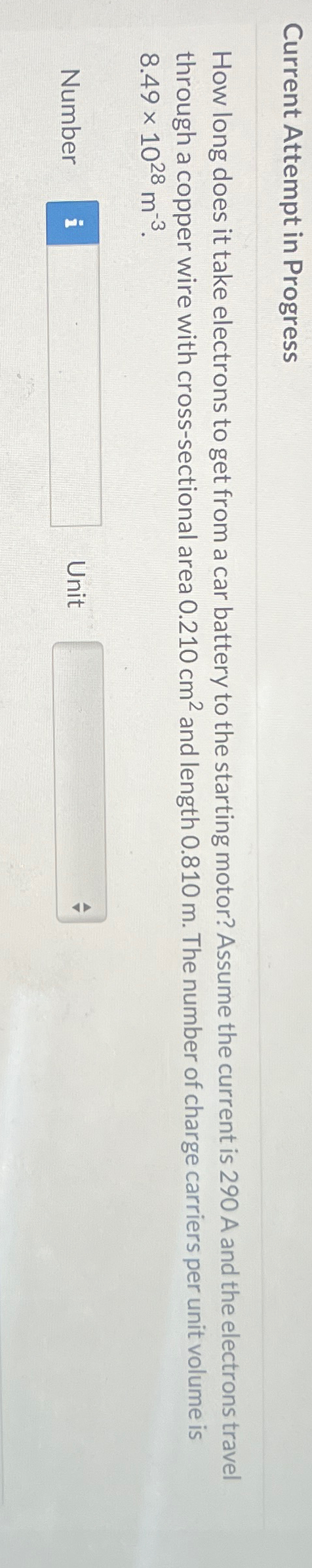Solved Current Attempt in ProgressHow long does it take | Chegg.com