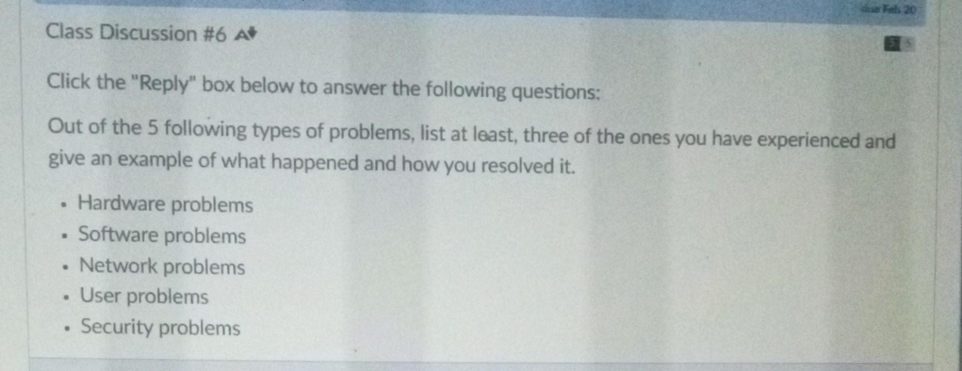 Solved Click the "Reply" box below to answer the following | Chegg.com