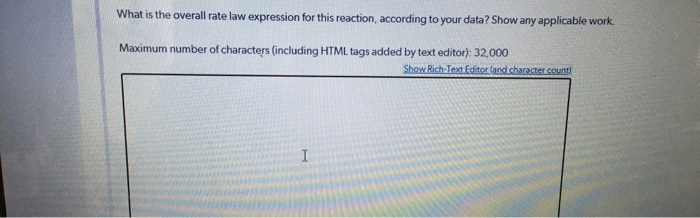 Solved What is the overall rate law expression for this | Chegg.com