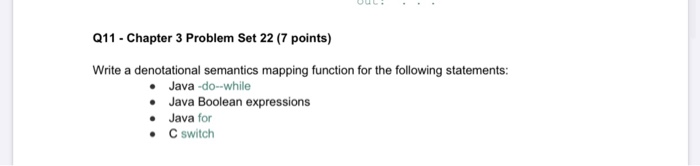 Solved Q11 - Chapter 3 Problem Set 22 (7 points) Write a | Chegg.com