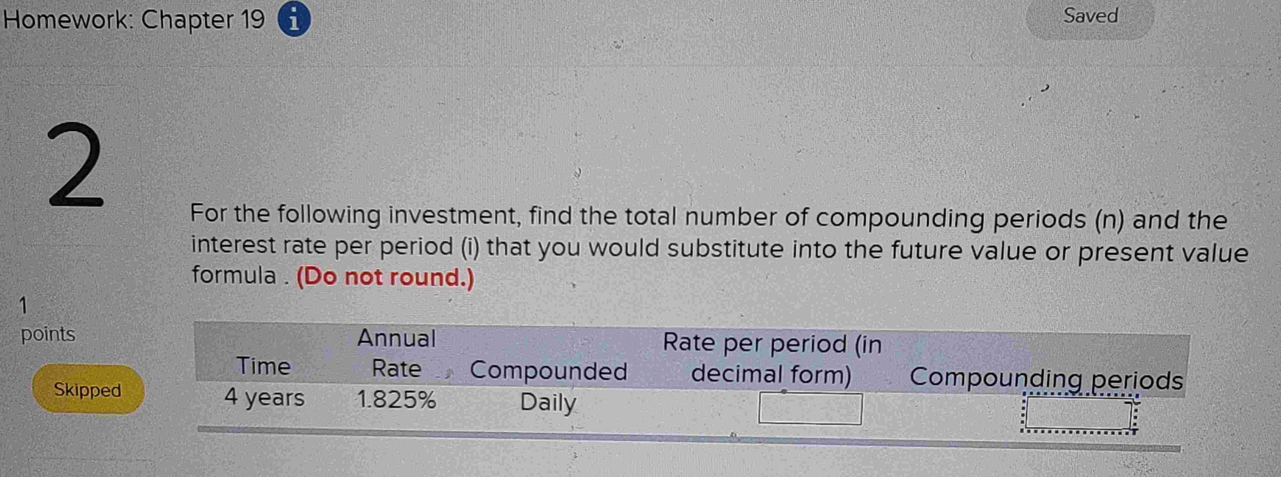 Solved Homework: Chapter 19For the following investment, | Chegg.com