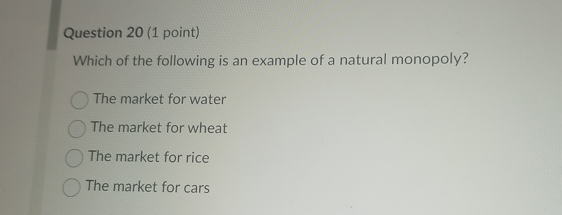 Solved Question 20 (1 ﻿point)Which of the following is an | Chegg.com