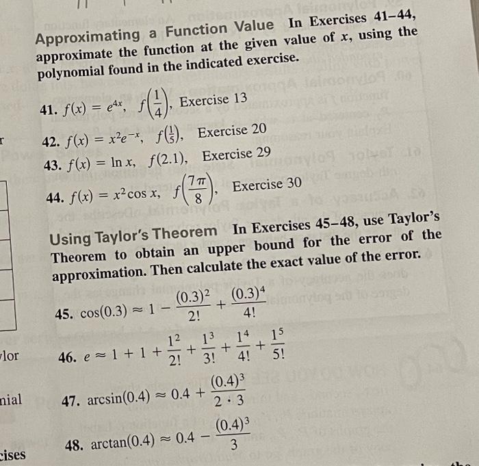 Solved Finding a Maclaurin Polynomial In Exercises 13-24, | Chegg.com