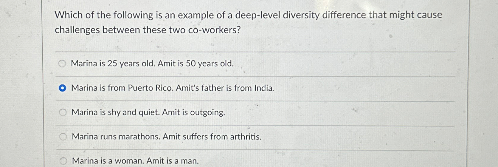 Solved Which of the following is an example of a deep-level | Chegg.com