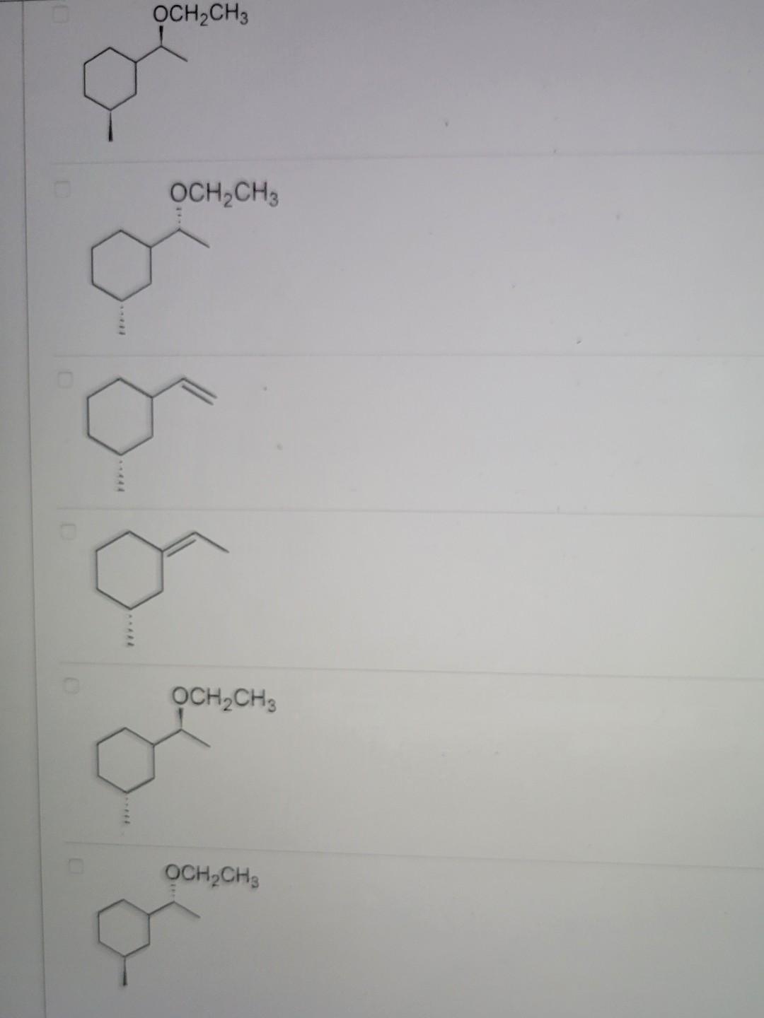 Solved OCH2CH3 o OCH2CH3 OCH2CH3 OCH2CH3 Select ALL | Chegg.com