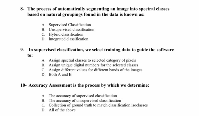 Solved 8- The process of automatically segmenting an image | Chegg.com