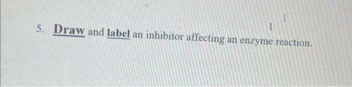 Solved I 5. Draw and label an inhibitor affecting an enzyme | Chegg.com