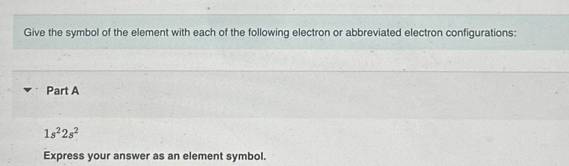 Solved Give the symbol of the element with each of the | Chegg.com