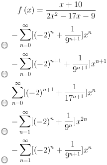 Solved (a) Express the function as the sum of a power series | Chegg.com